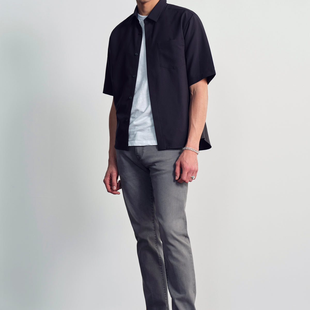General Denim Works Ride Slim Leg Jeans In Mid Smoke Brushed