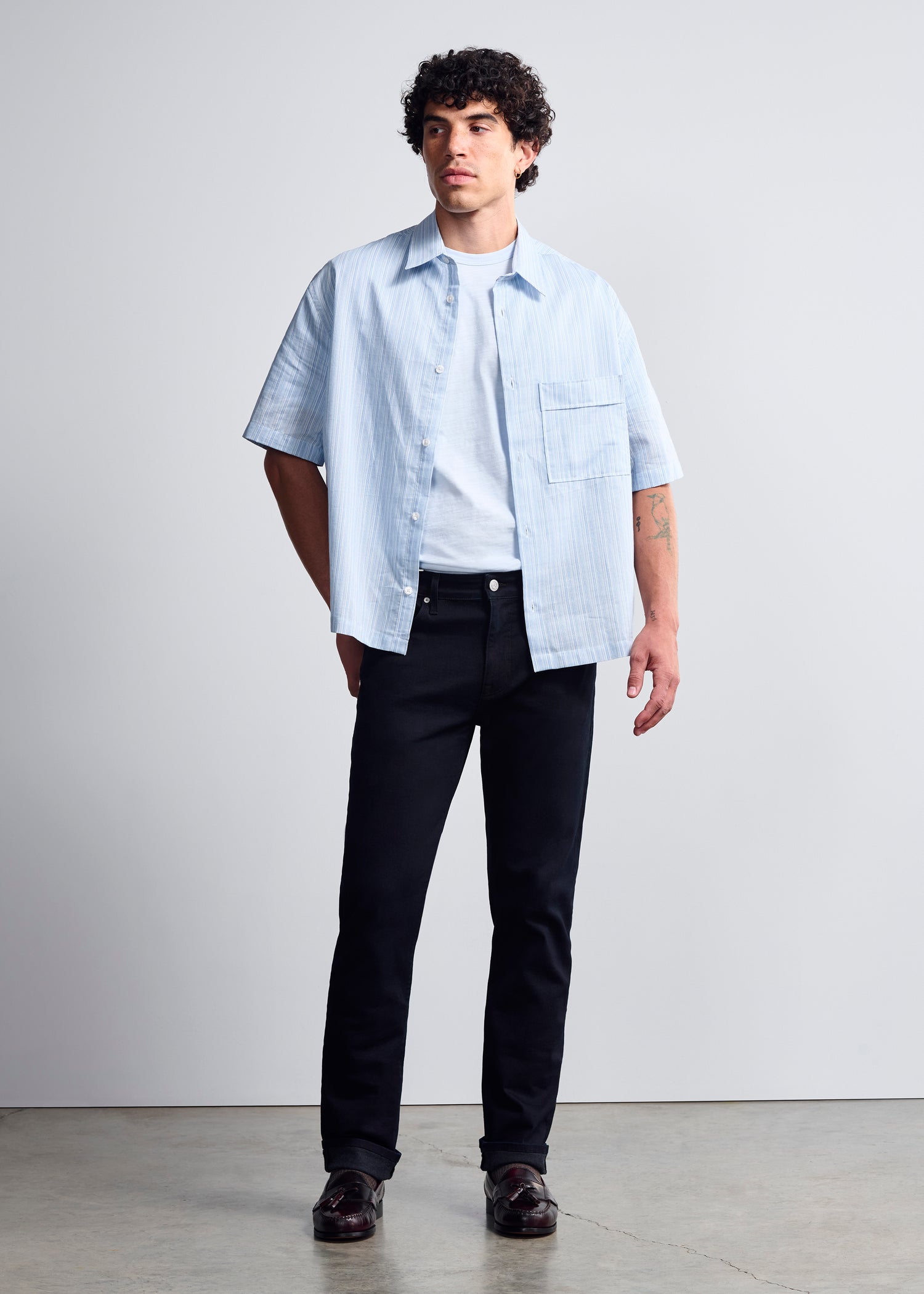 Bridge Straight Leg Jeans In Dark Denim – General Denim Works