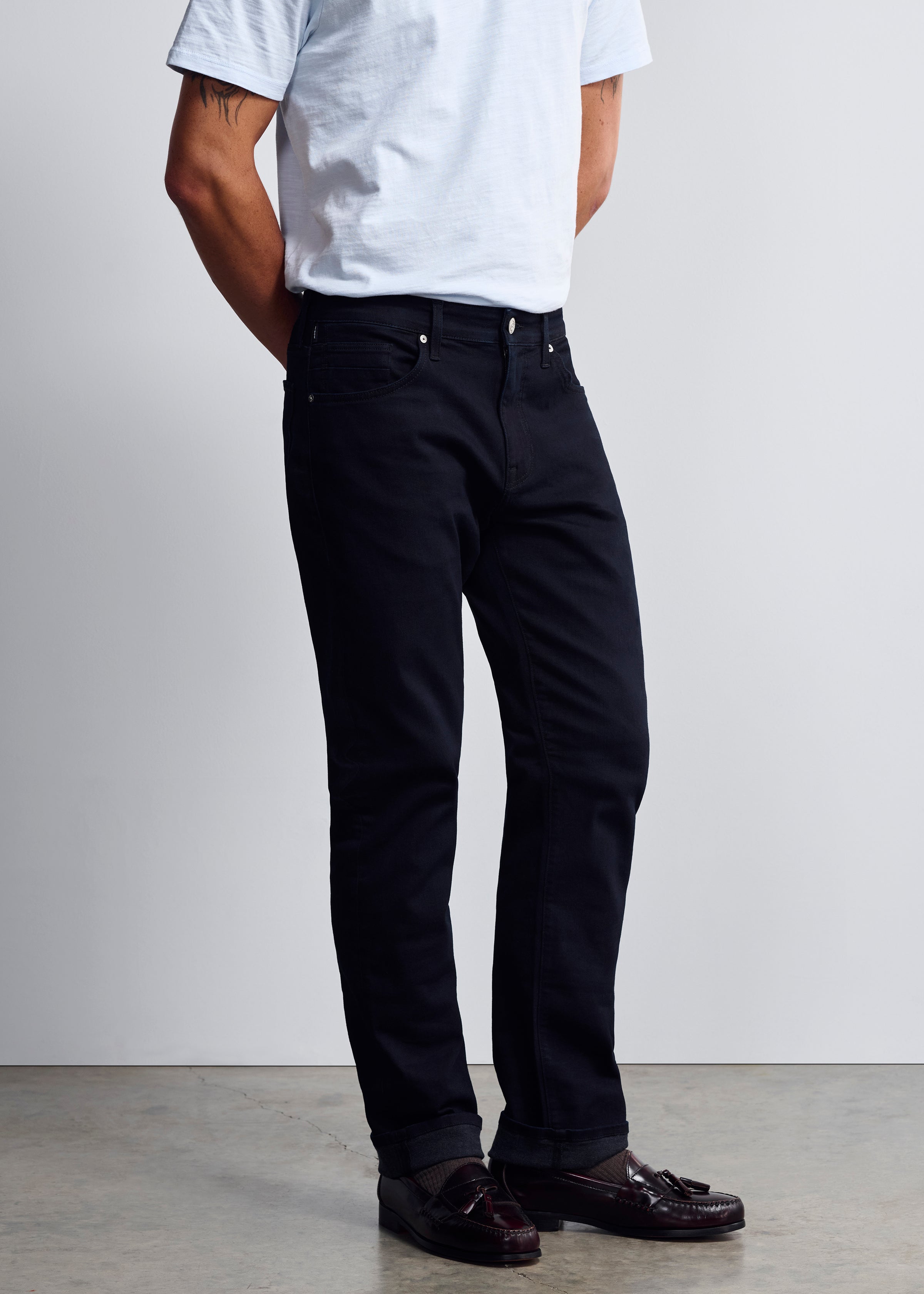 General Denim Works Bridge Straight Leg Jeans In Ink Denim