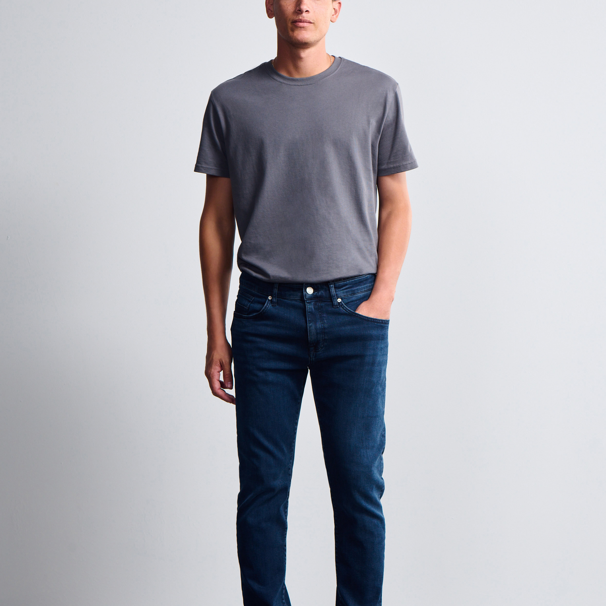 General Denim Works Ride Slim Leg Jeans In Midnight Denim