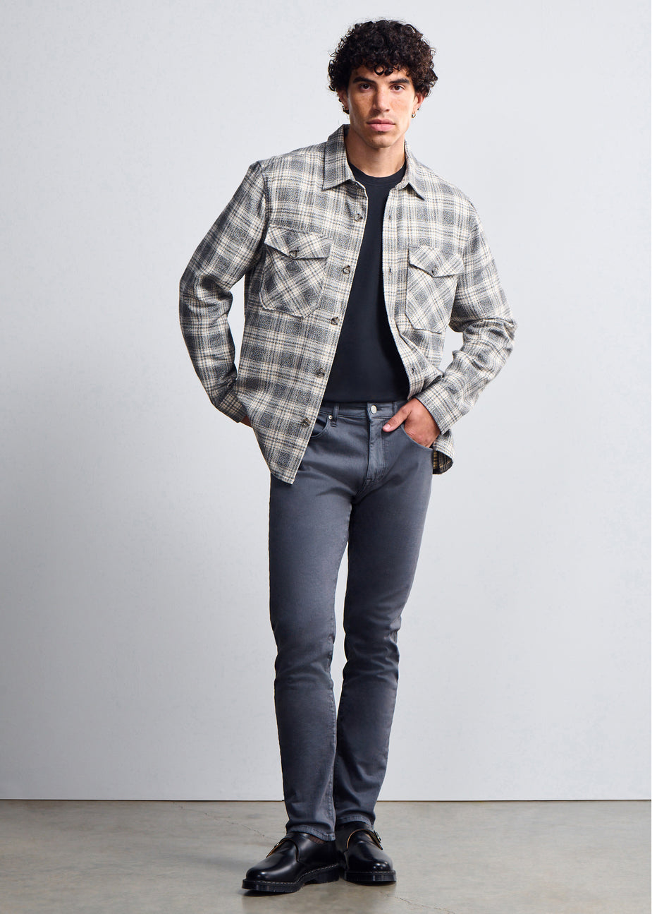 General Denim Works Bridge Straight Leg Jeans In Olive Denim