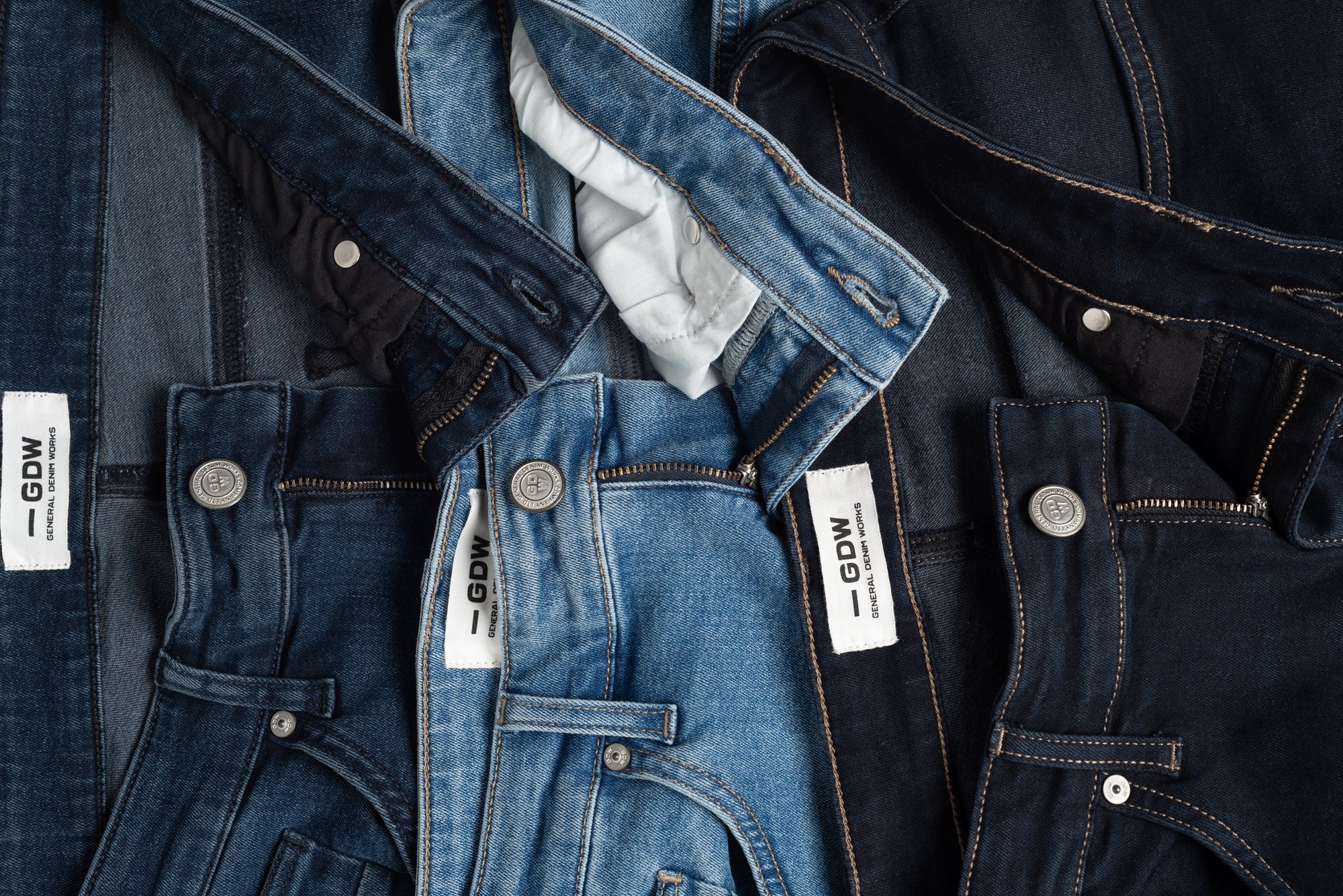 General Denim Works Roam Relaxed Straight Leg Jeans In Dark Brushed Denim