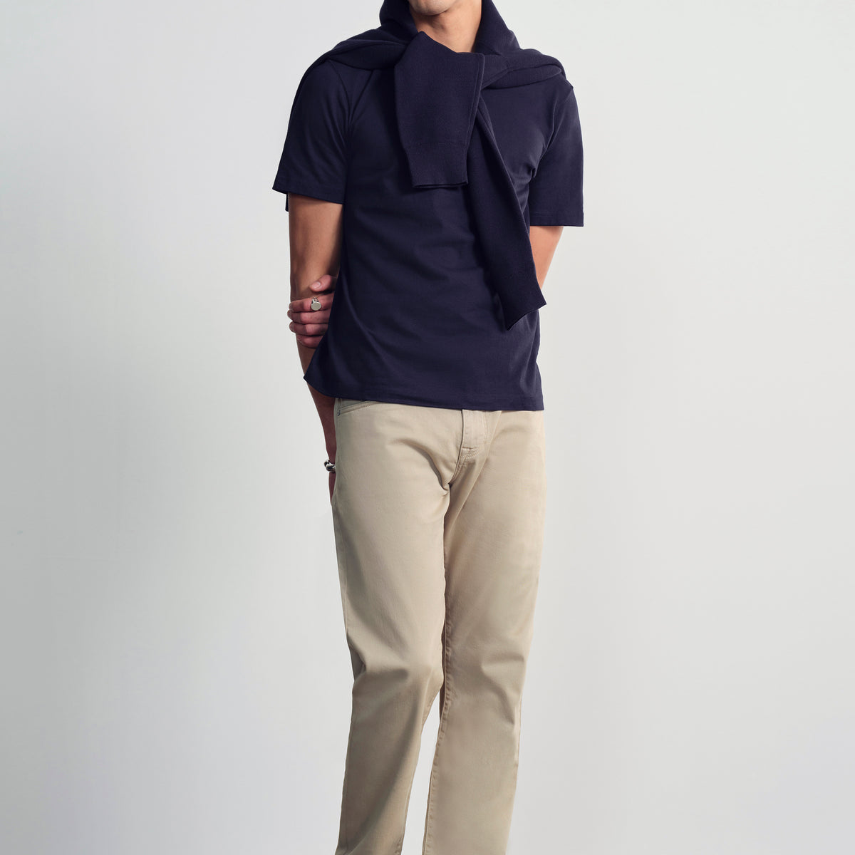 General Denim Works Bridge Straight Leg Pants In Aluminum Twill